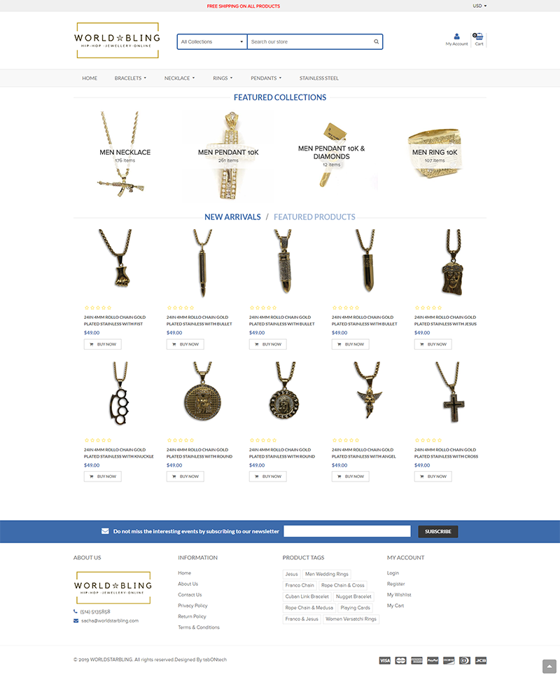 World Start Bling - TAB ON TECH | Certified Shopify Experts & Partners ...